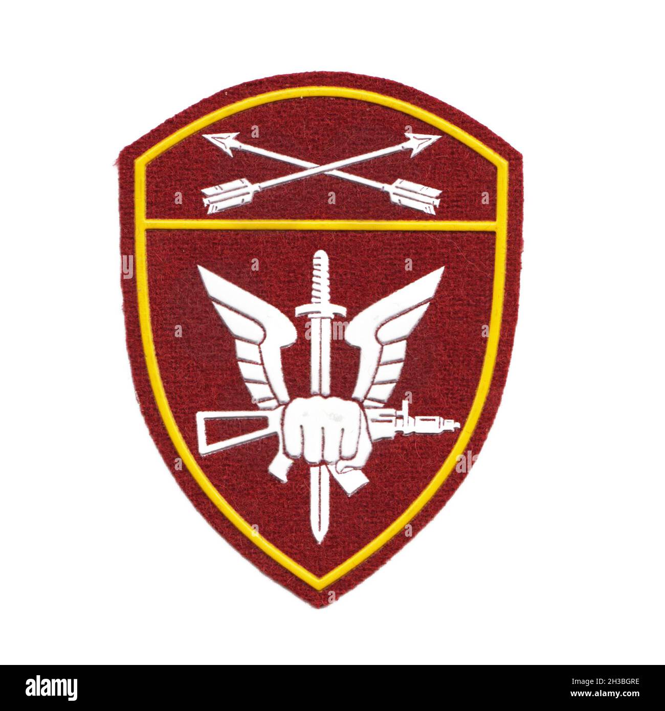 Russian internal troops patch with white background Stock Photo - Alamy