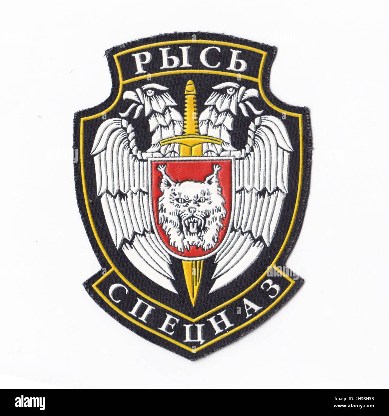 Russian internal troops patch with white background Stock Photo - Alamy
