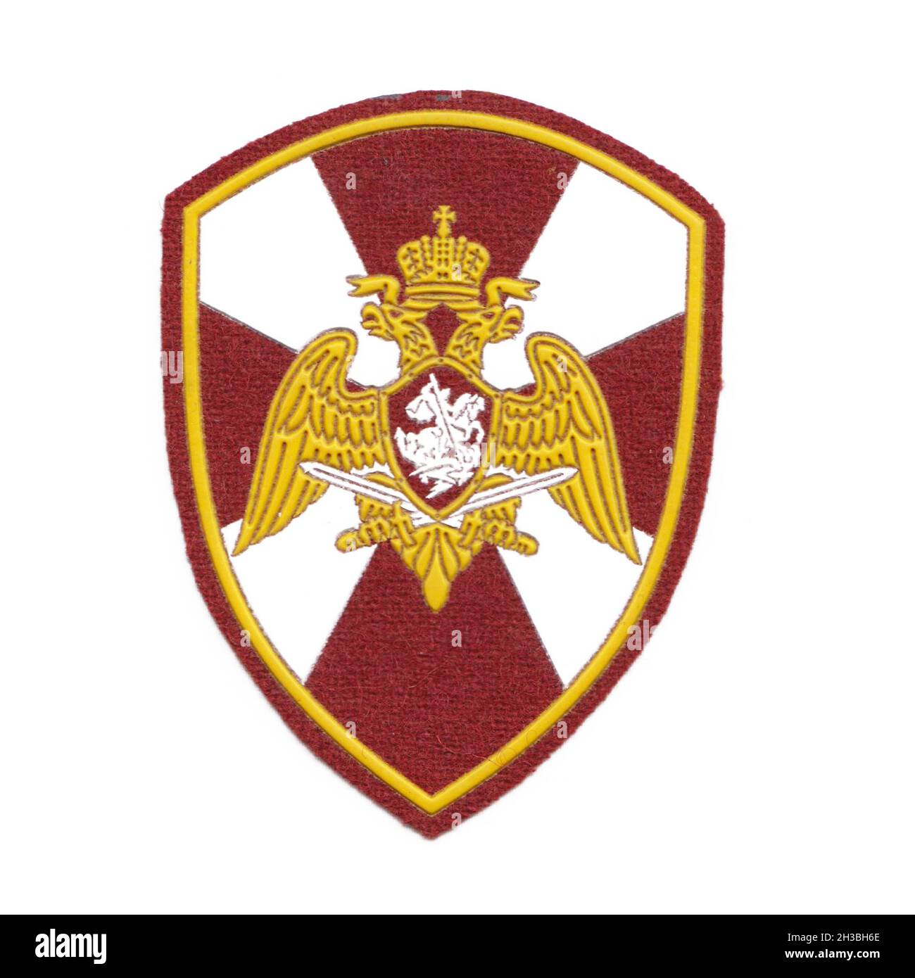 Russian internal troops patch with white background Stock Photo - Alamy