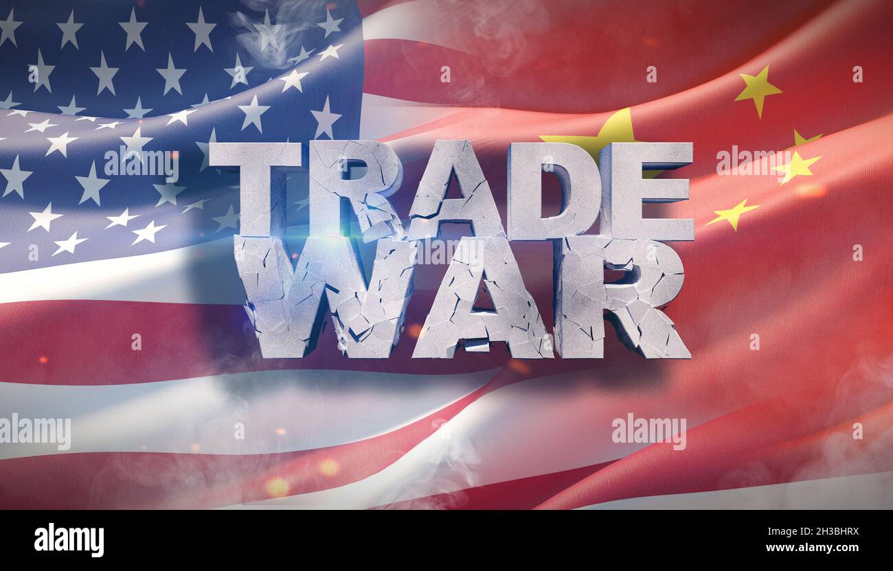 World or global financial tariff trade war negotiation talk ...