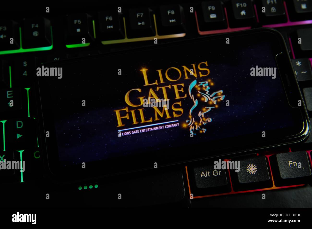 Viersen, Germany - June 9. 2021: Closeup of mobile phone screen with ...