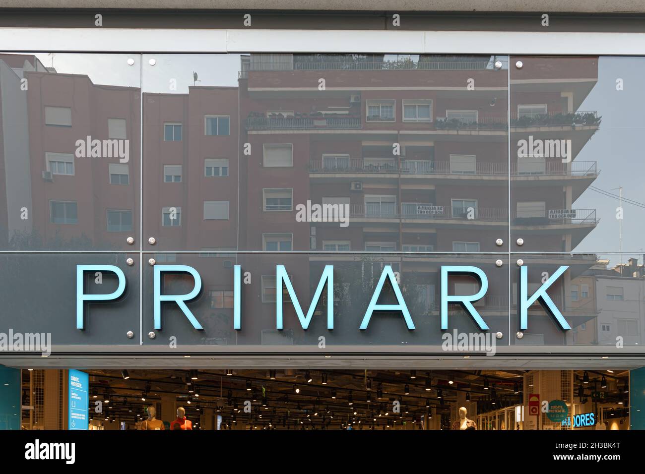 VALENCIA, SPAIN - OCTOBER 26, 2021: Primark is an Irish fast fashion ...