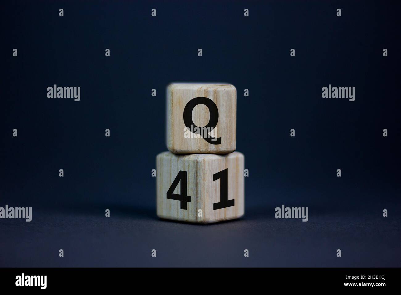 From 4th to 1st quarter symbol. Turned wooden cubes and changed words ...