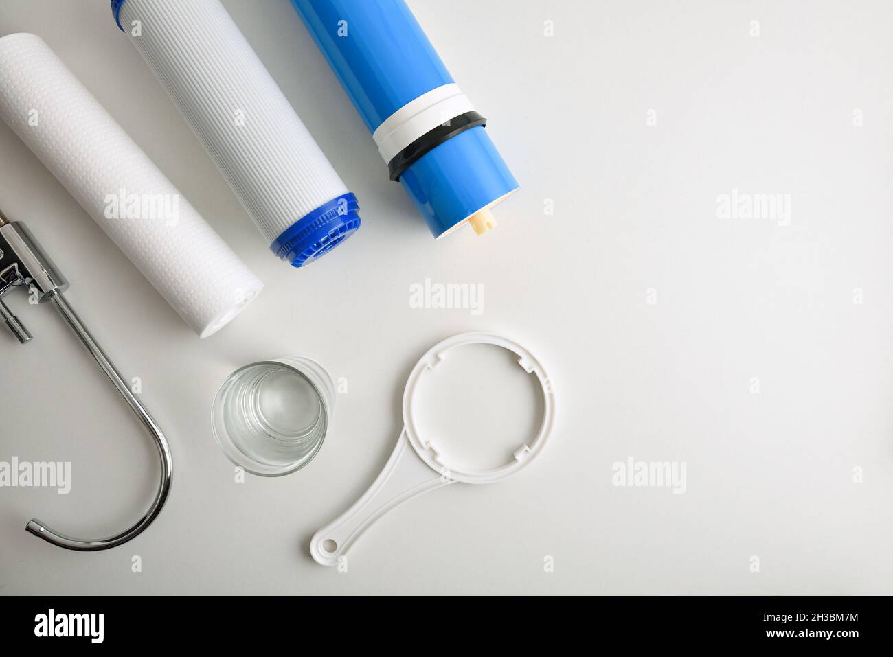 Filters for the maintenance of the reverse osmosis water system next to ...