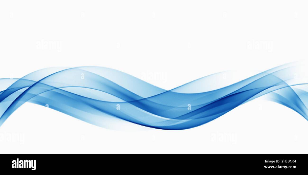 Blue wave. Blue abstract wave flow, vector abstract design element ...