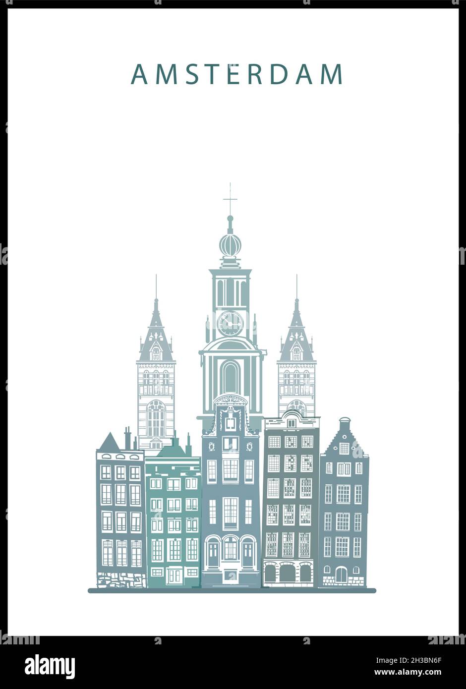 Amsterdam monument house Stock Vector Images - Alamy