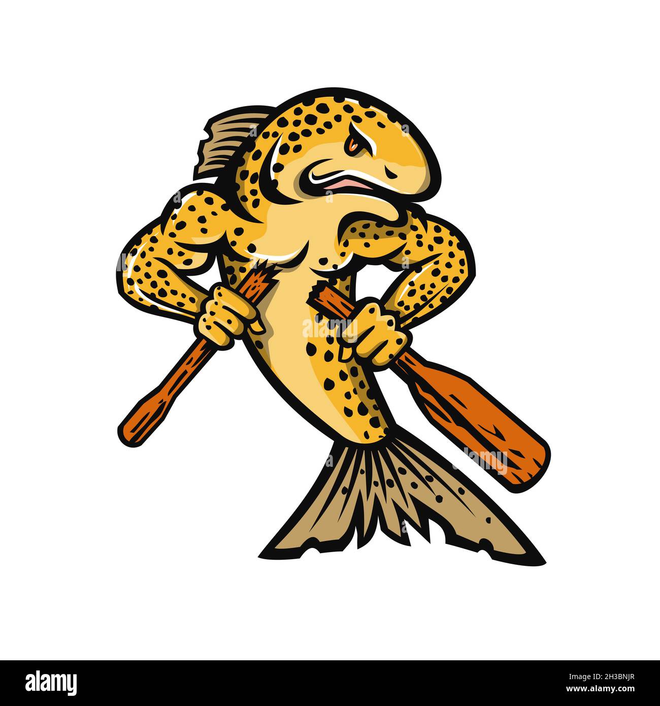 Cartoon illustration trout hi-res stock photography and images - Alamy