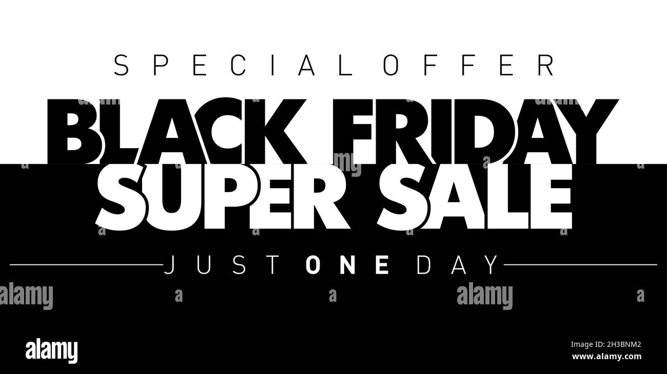 Black friday special offer banner. Limited super sale. Illustration ...