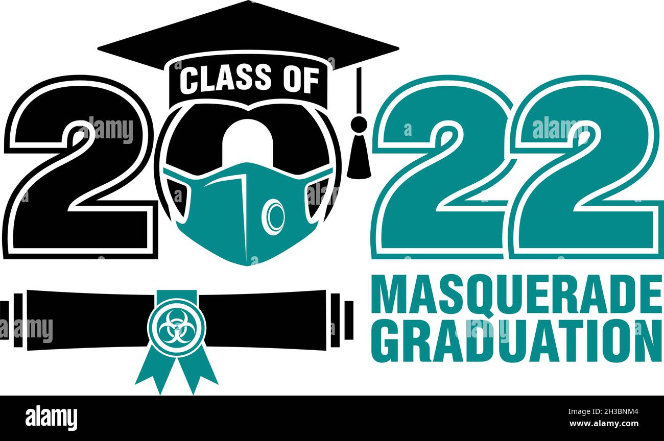 Lettering Class of 2022 for greeting, invitation card. Text for ...