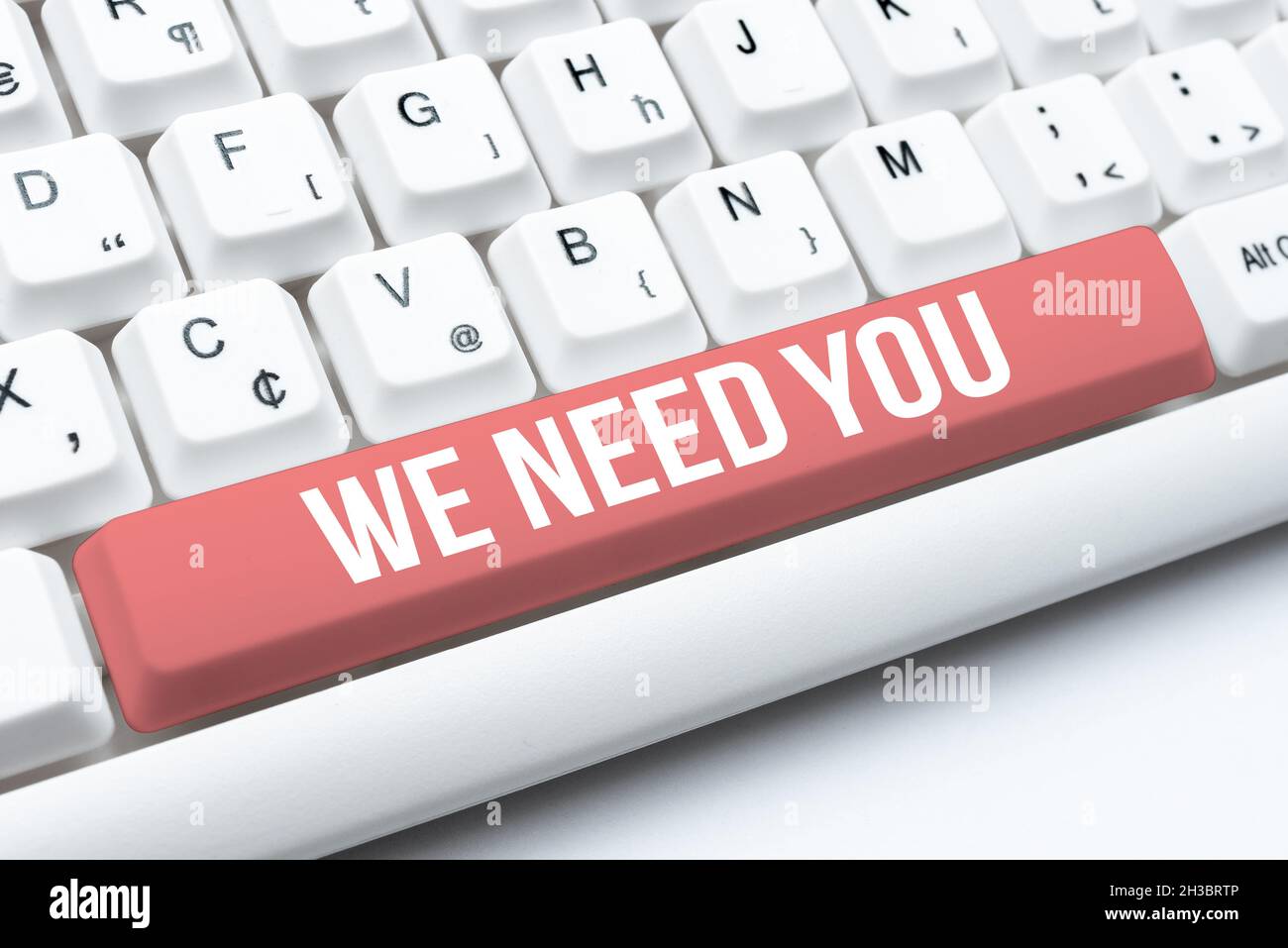 Hand writing sign We Need You. Word Written on asking someone to work ...