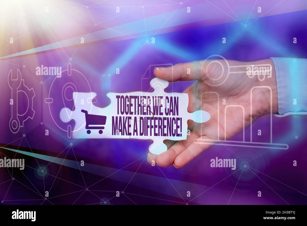 Conceptual display Together We Can Make A Difference. Business idea be ...