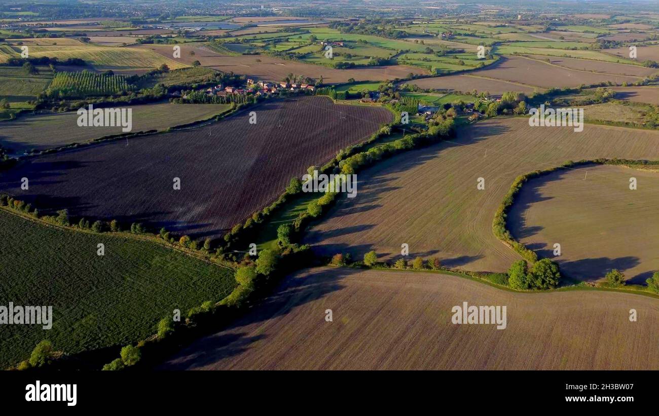 An aerian view of fields Stock Photo - Alamy