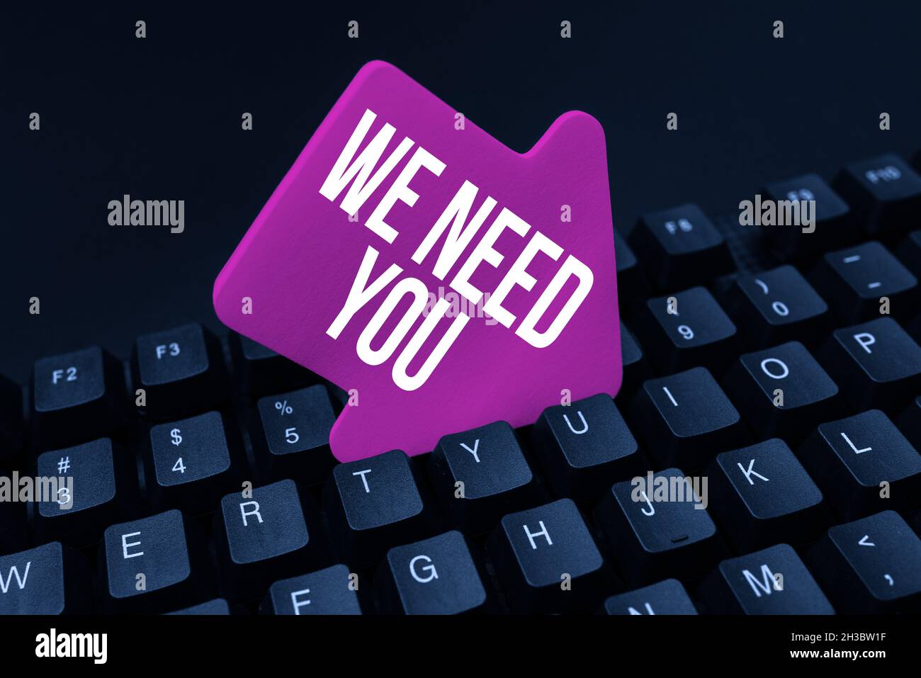 Text sign showing We Need You. Word for asking someone to work together ...