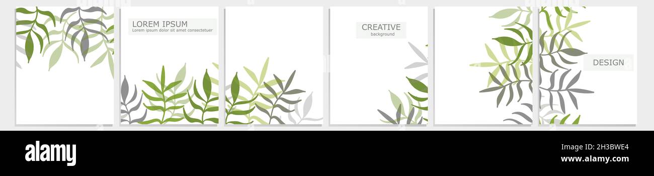 Set of vector cover notebook design. Abstract floral template design ...