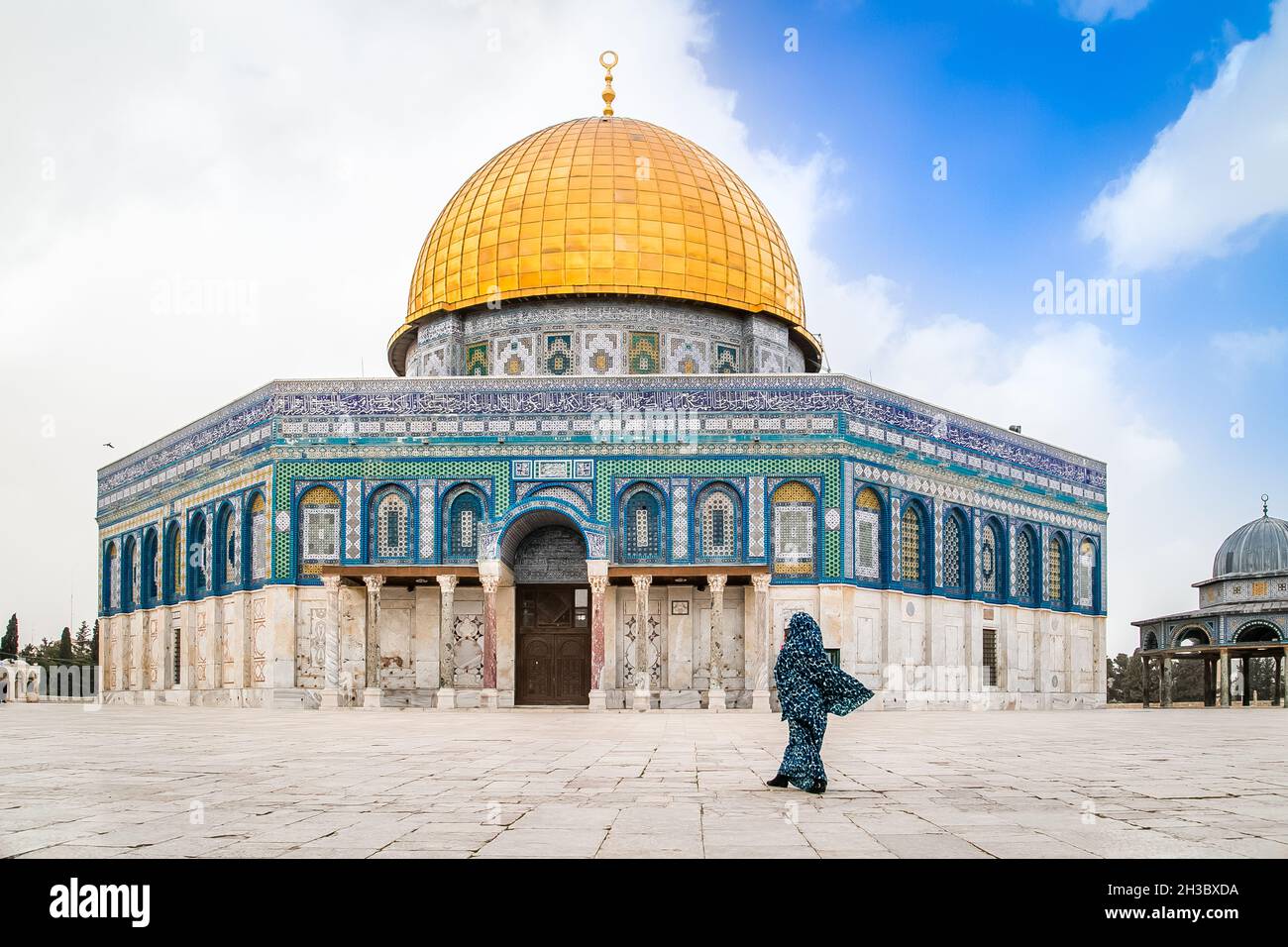 The Dome of the Rock and a Mosque in the Old City of Jerusalem with one ...