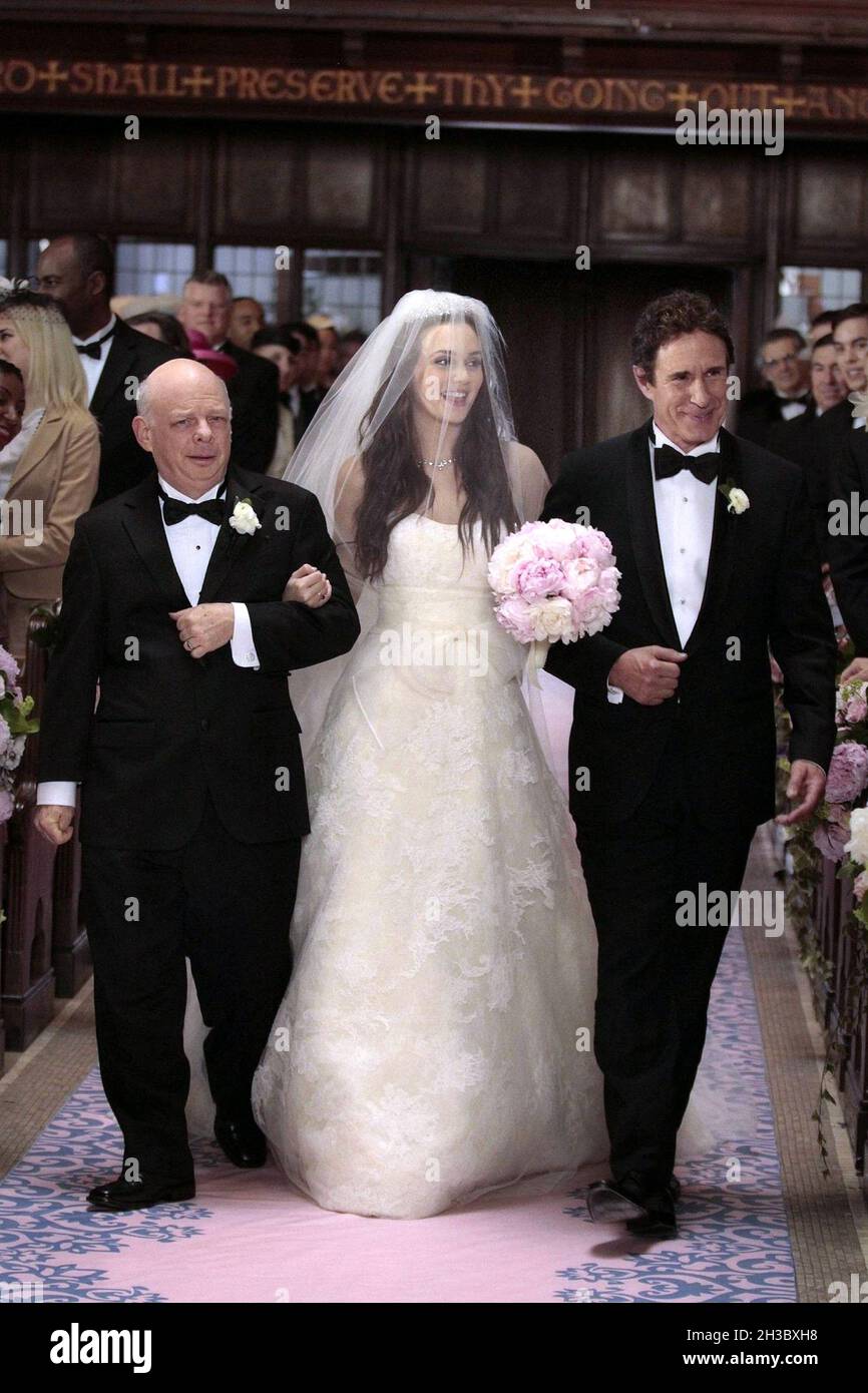 Leighton Meester Blue Wedding Dress