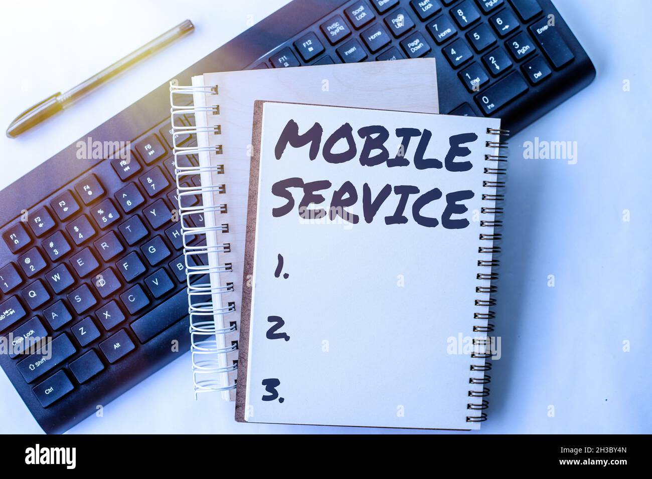 Text showing inspiration Mobile Service. Business concept Radio ...