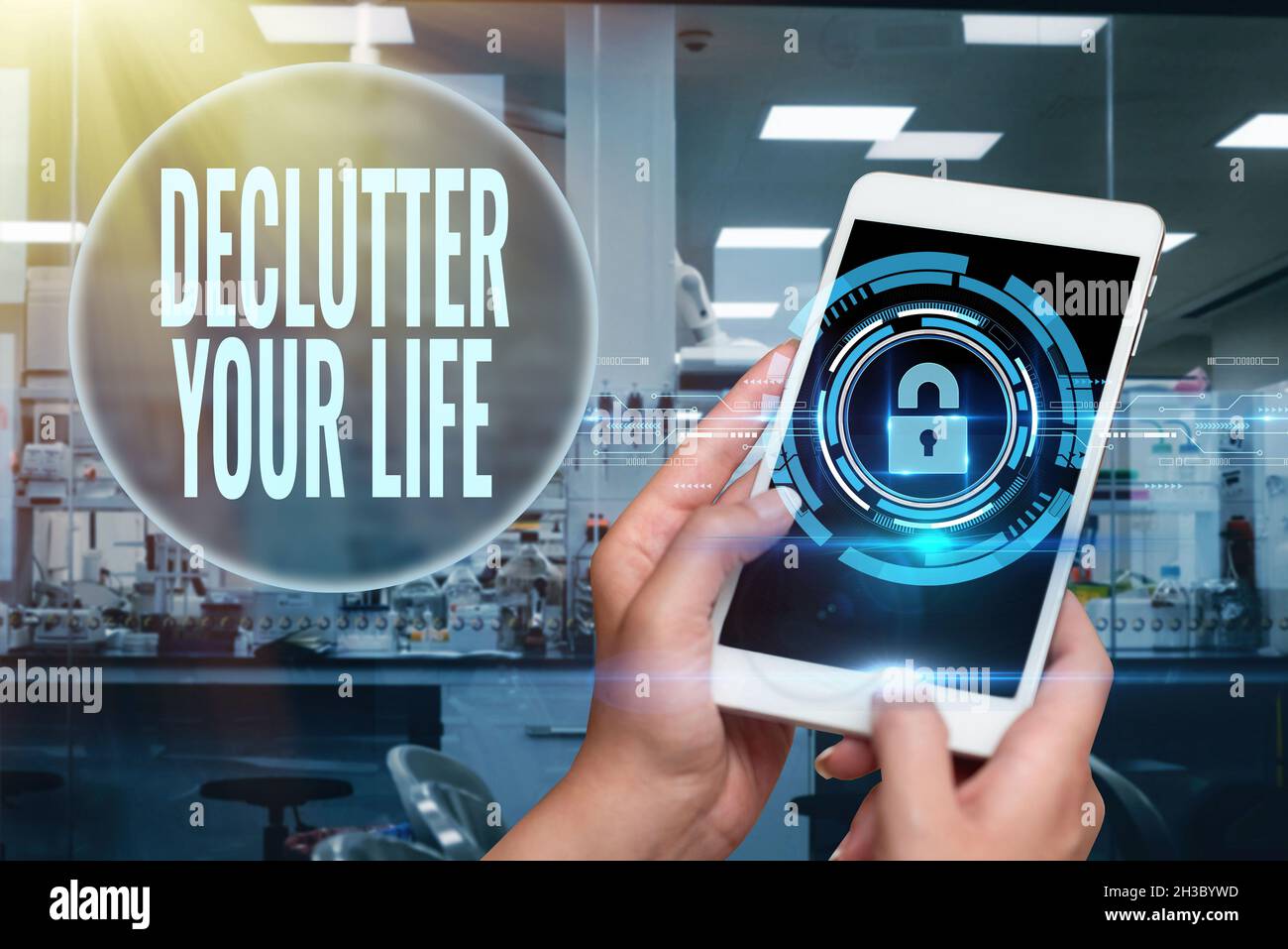 Inspiration showing sign Declutter Your Life. Concept meaning To eliminate extraneous things or ...