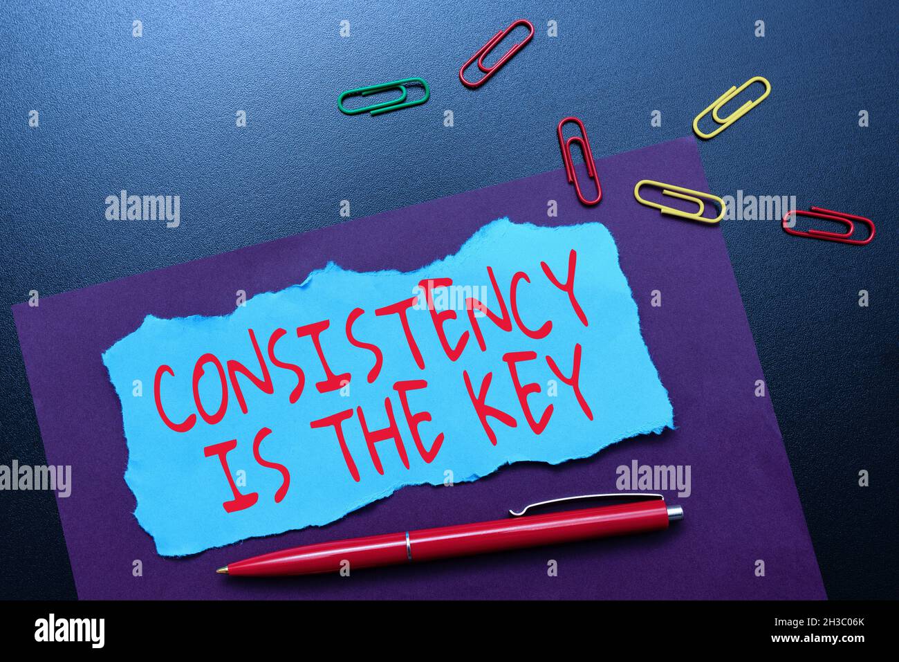 Sign displaying Consistency Is The Key. Business showcase by Breaking ...