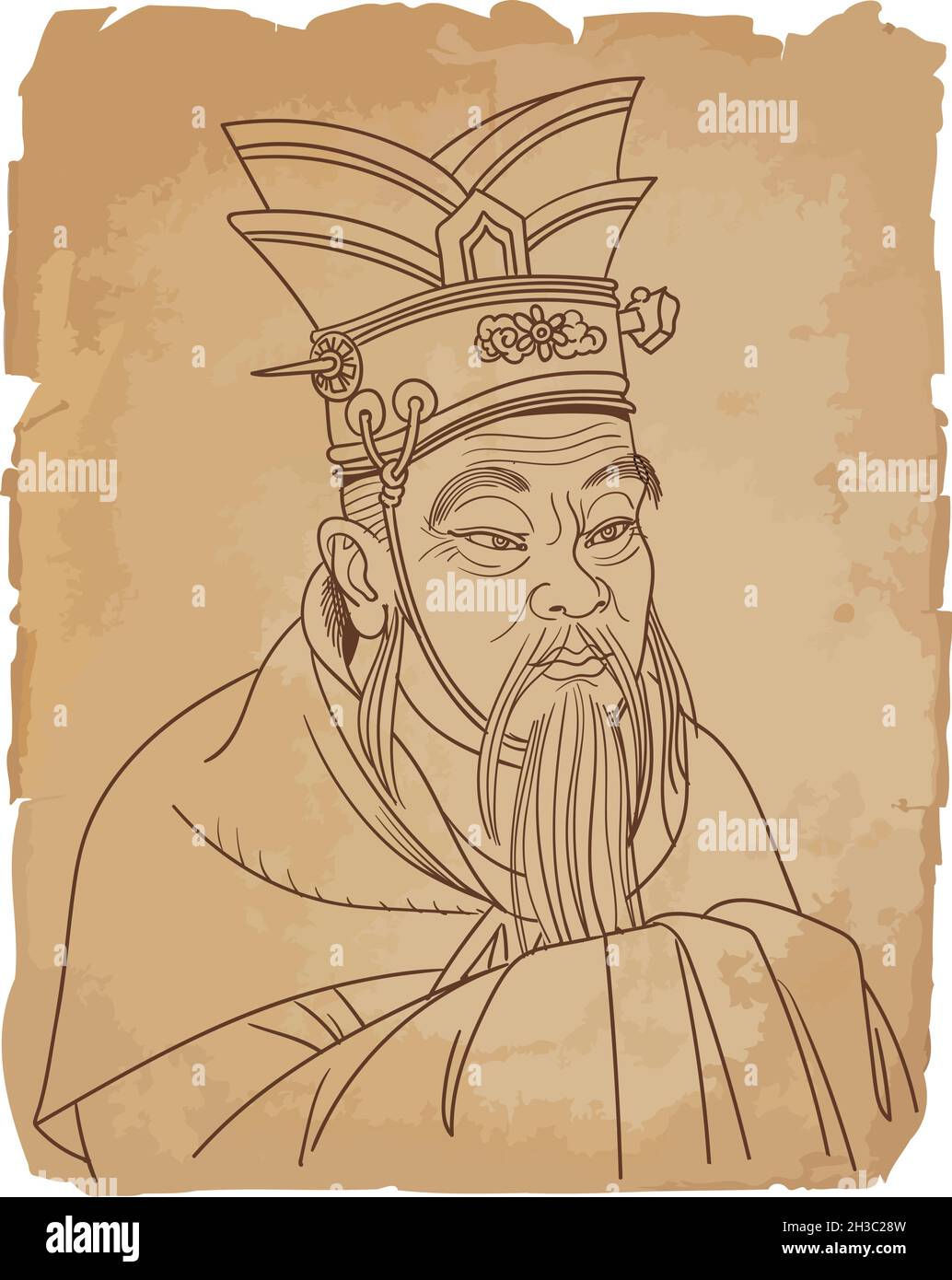 Confucius vector vectors hi-res stock photography and images - Alamy