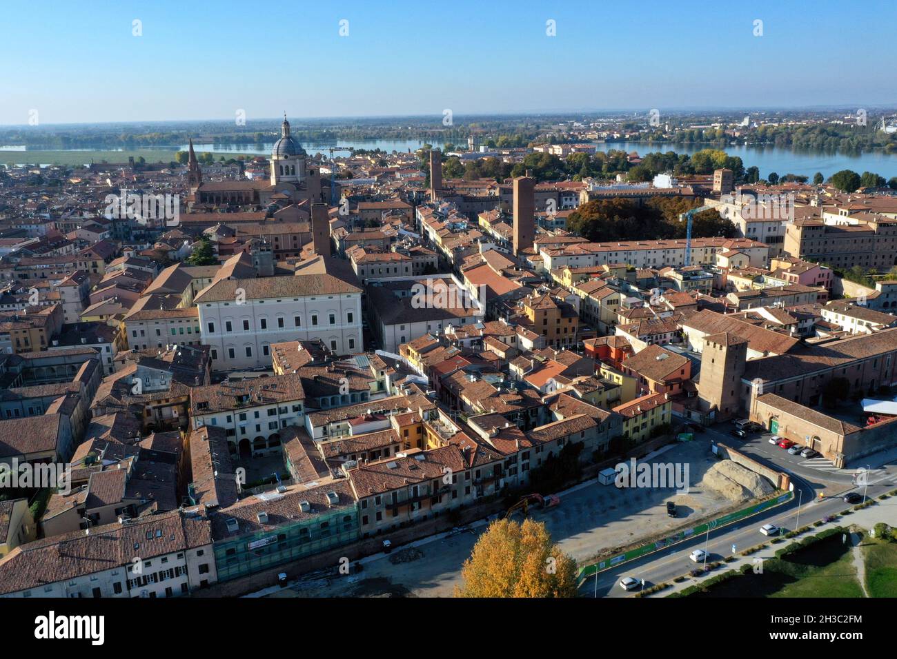Aerial view of Mantua Italy Stock Photo - Alamy
