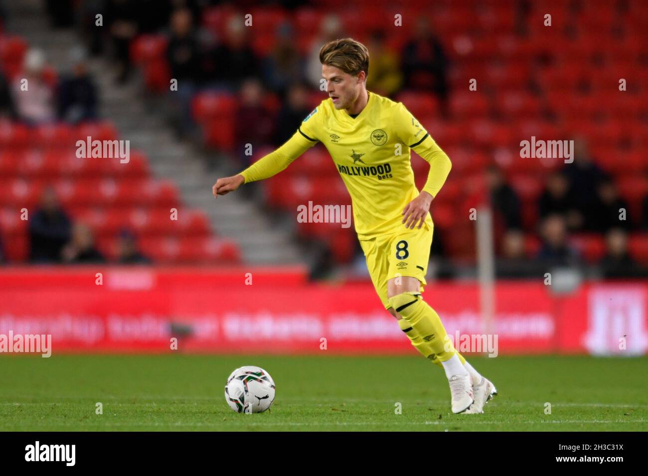 Mathias Jensen #8 of Brentford in action during the game Stock Photo ...
