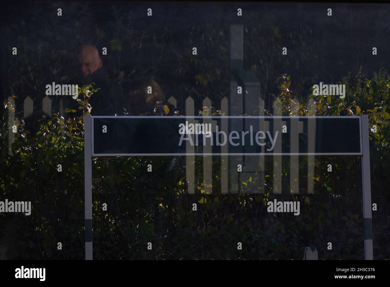 Sign of Amberley railway station Stock Photo - Alamy