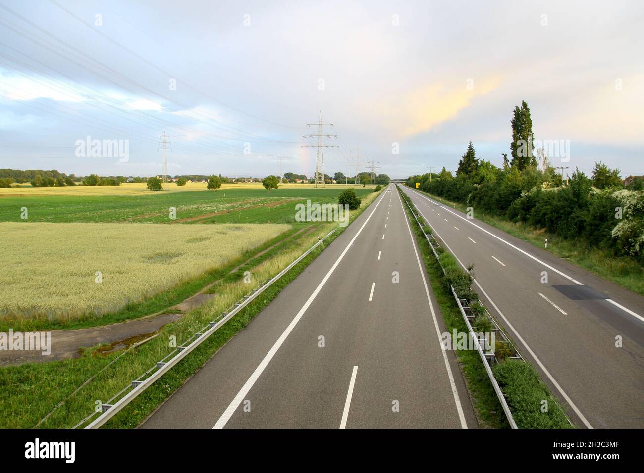 Smooth free highway in the countryside in daytime Stock Photo - Alamy