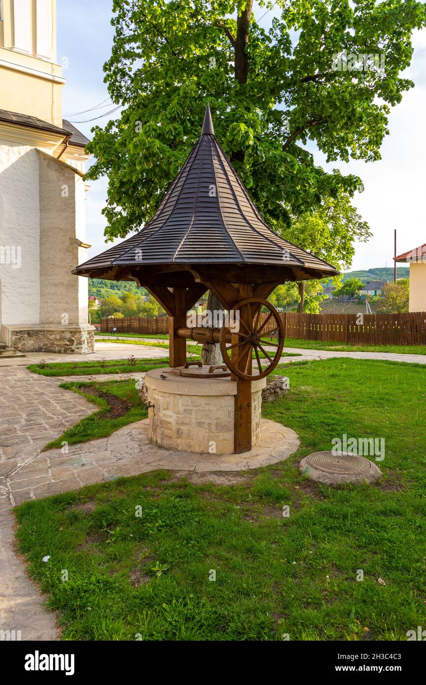 Well casing, water intake point at Capriana monastery, one of the ...