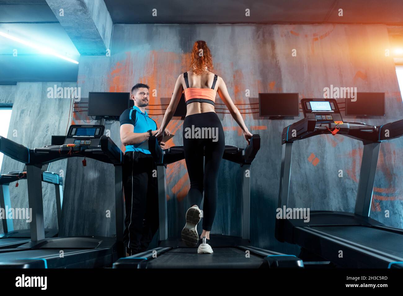 Athlete running fast track coach hi-res stock photography and images ...