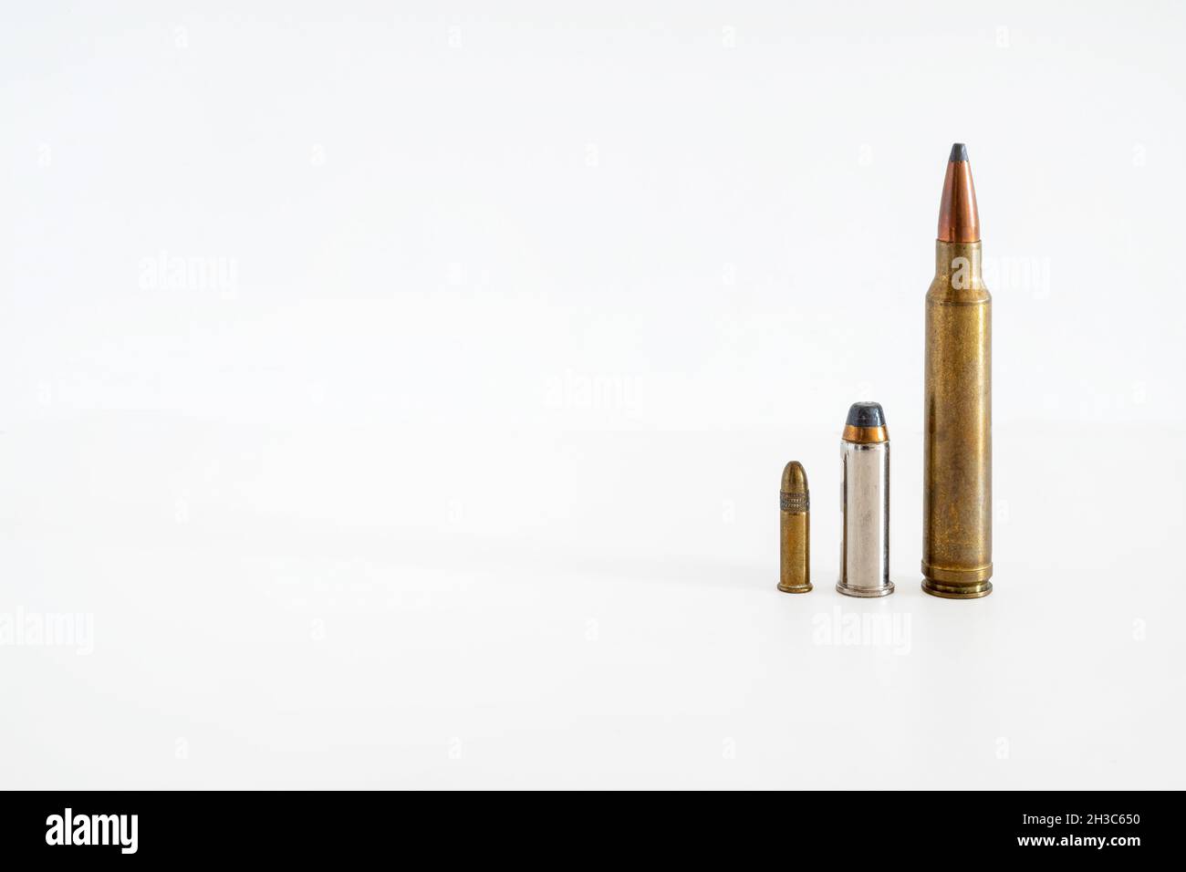 different type of bullets isolated over a white background Stock Photo ...