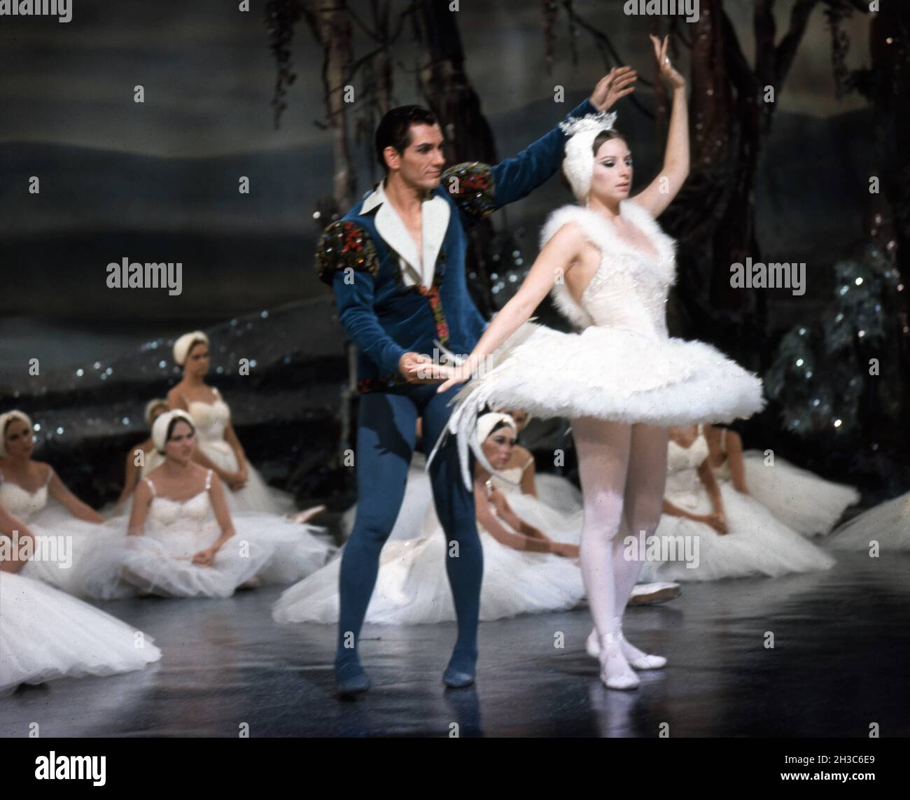 TOMMY RALL and BARBRA STREISAND as Fanny Brice with Ballet dancers in ...