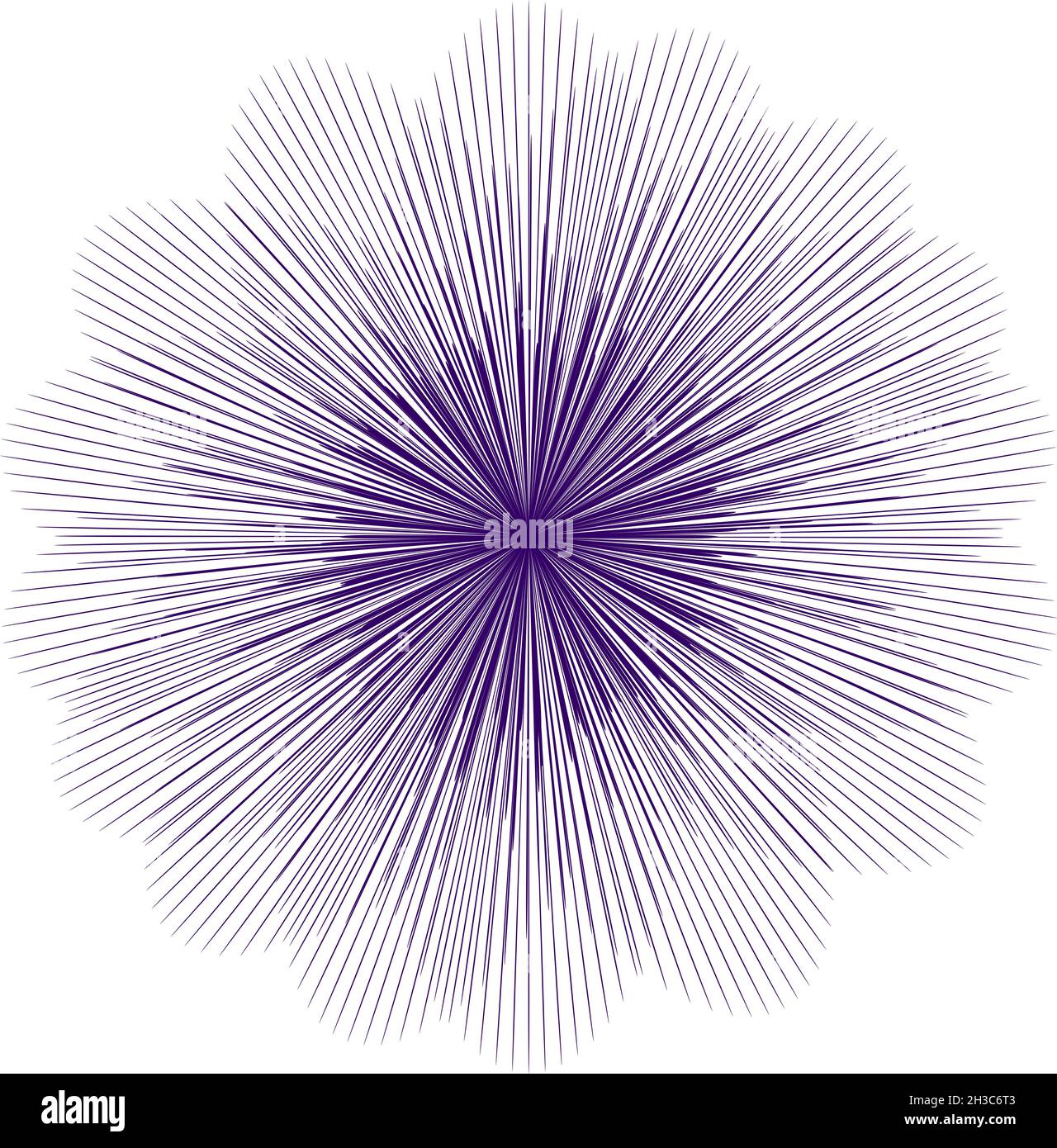 illustration, flower of straight lines, complex geometric shape, on a ...
