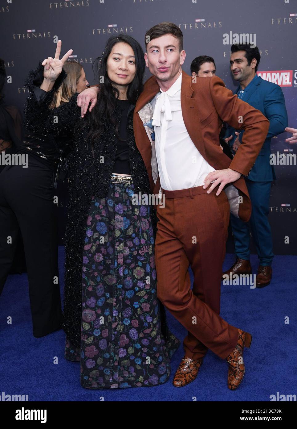 Chloe Zhao and Barry Keoghan attending the UK Gala Screening of Marvel ...