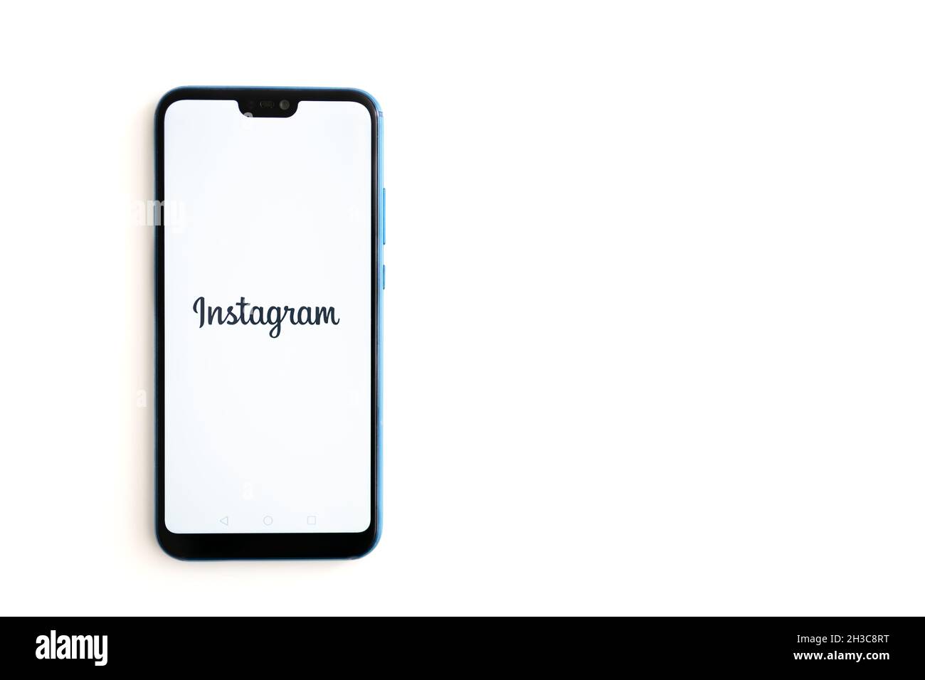 NEW YORK, USA, 1.NOVEMBER 2021 : Instagram application icon on HUAWEI ...