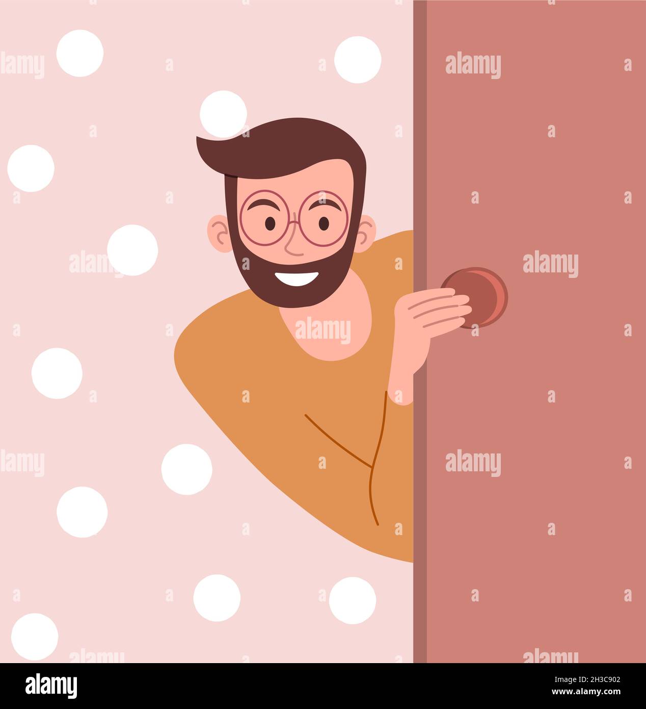 Curious person Stock Vector Images - Alamy