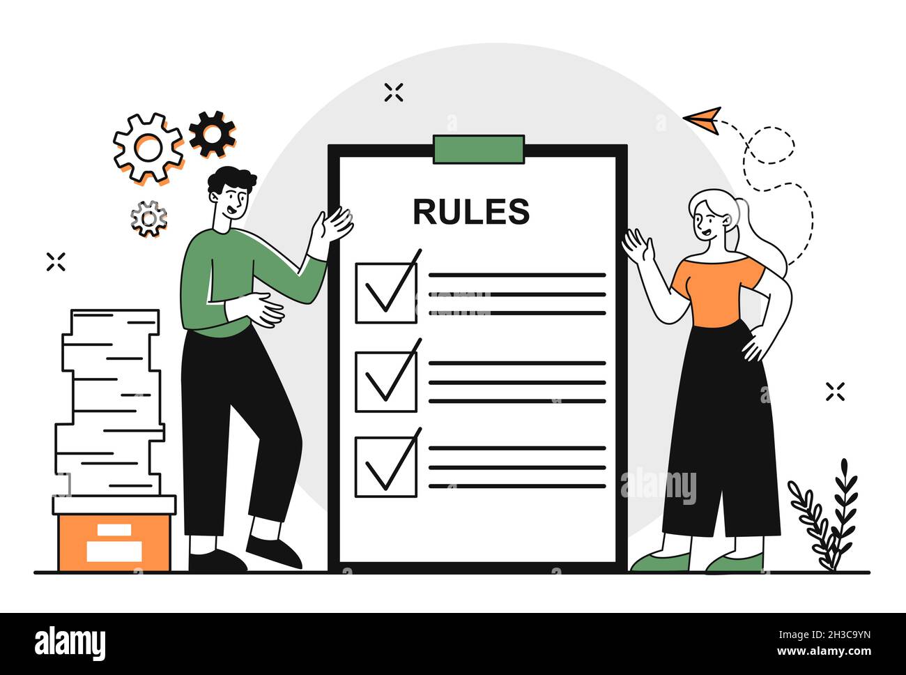 List with rules concept Stock Vector Image & Art - Alamy