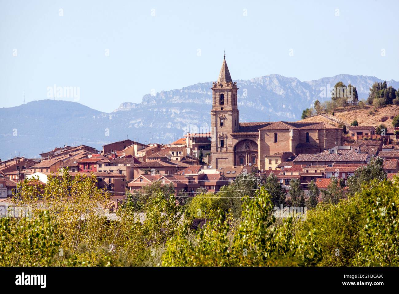 The Northern Spanish town of Navarrete in the La Rioja region of Spain ...