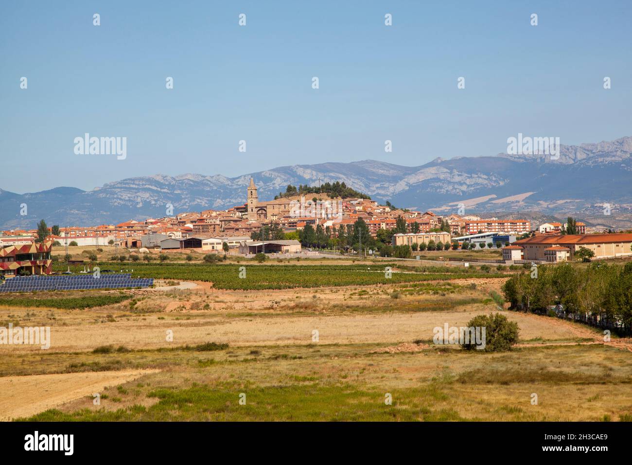 The Northern Spanish town of Navarrete in the La Rioja region of Spain ...