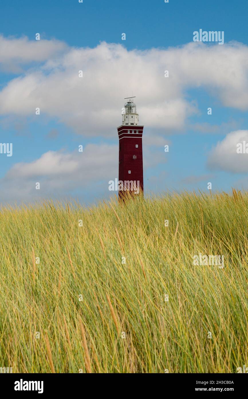 The 56 meter high angular "West Head Lighthouse" in Ouddorp in the ...