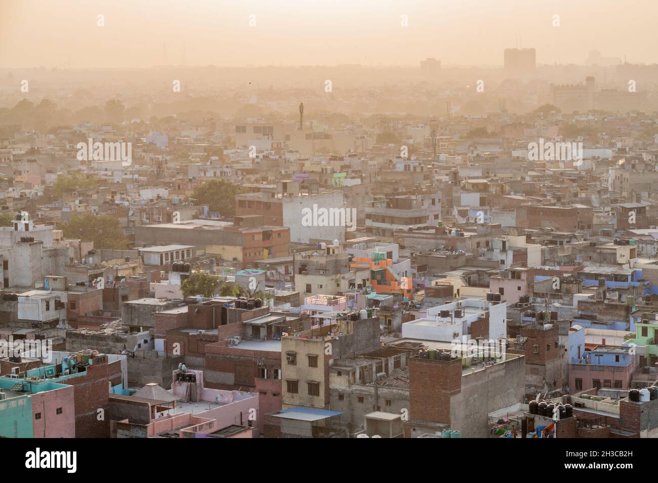 Sunset over Old Delhi, India Stock Photo - Alamy