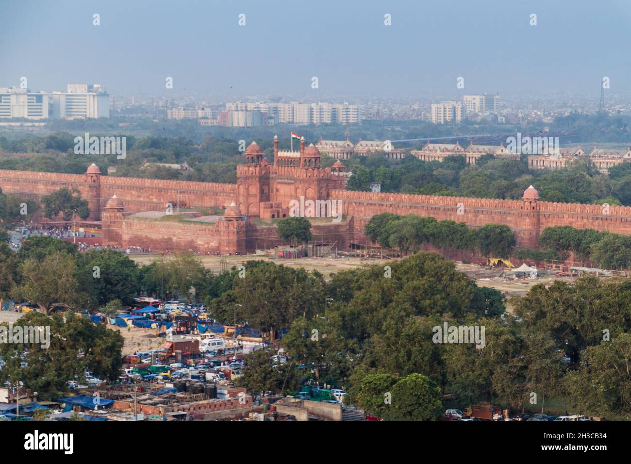 Helicopter View Of Red Fort