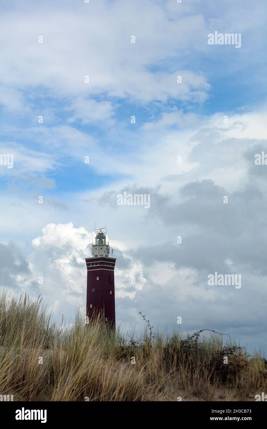 The 56 meter high angular "West Head Lighthouse" in Ouddorp in the ...