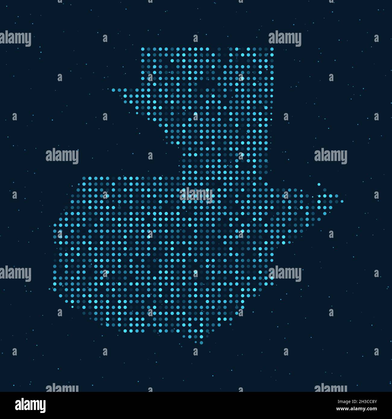Abstract Dotted Halftone with starry effect in dark Blue background ...