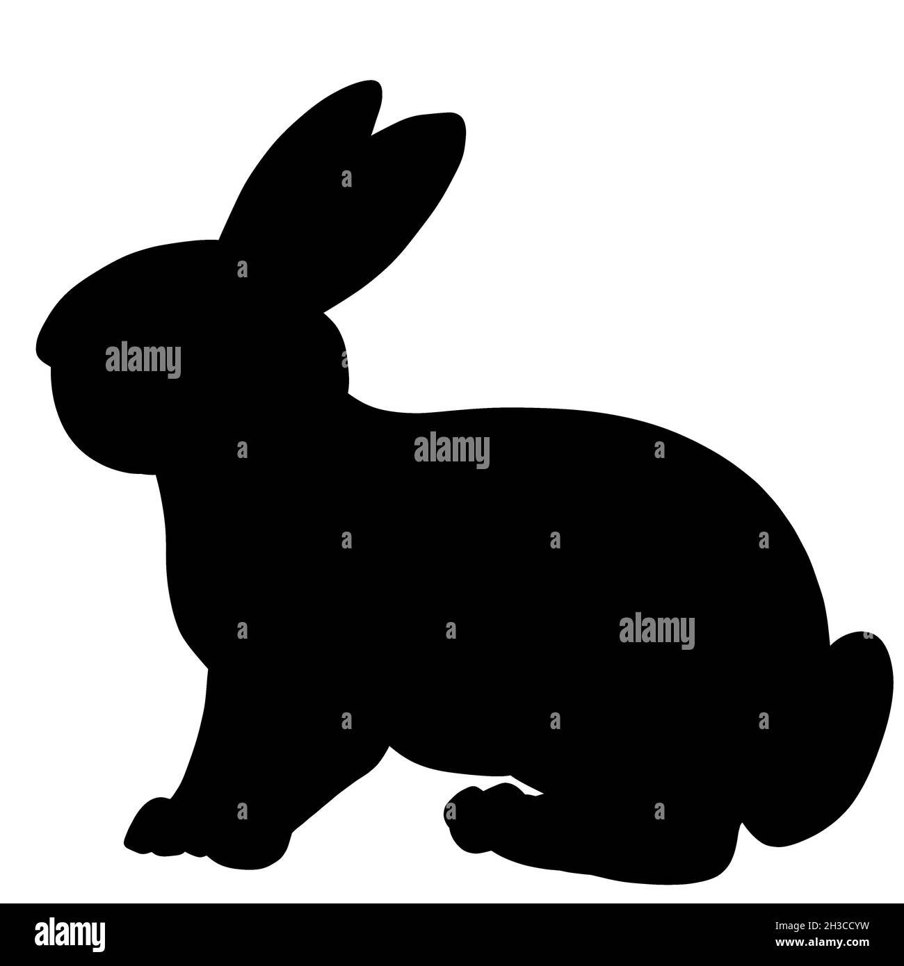 Black long eared rabbit hi-res stock photography and images - Alamy