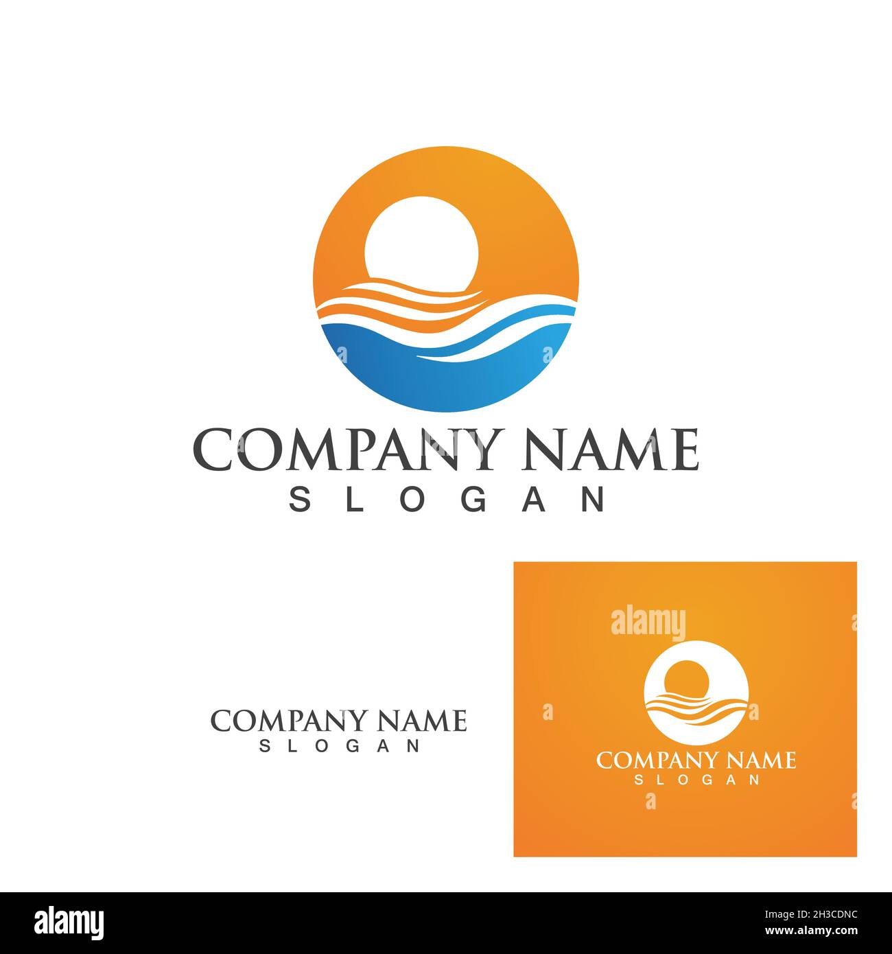 wave water beach logo vector Stock Vector Image & Art - Alamy