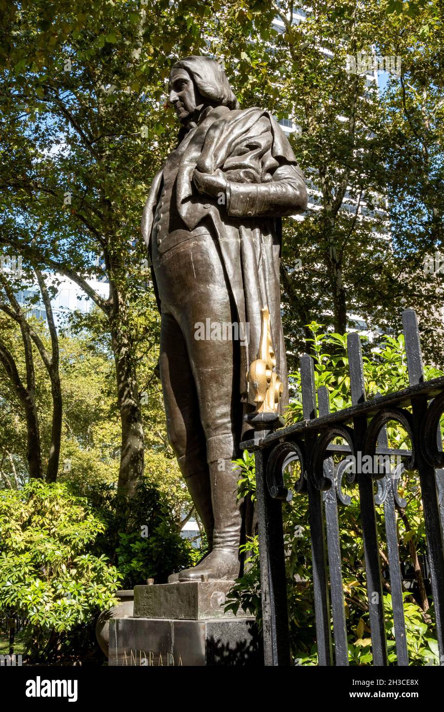 José Bonifácio de Andrada e Silva Statue, Bryant Park, NYC Stock Photo ...