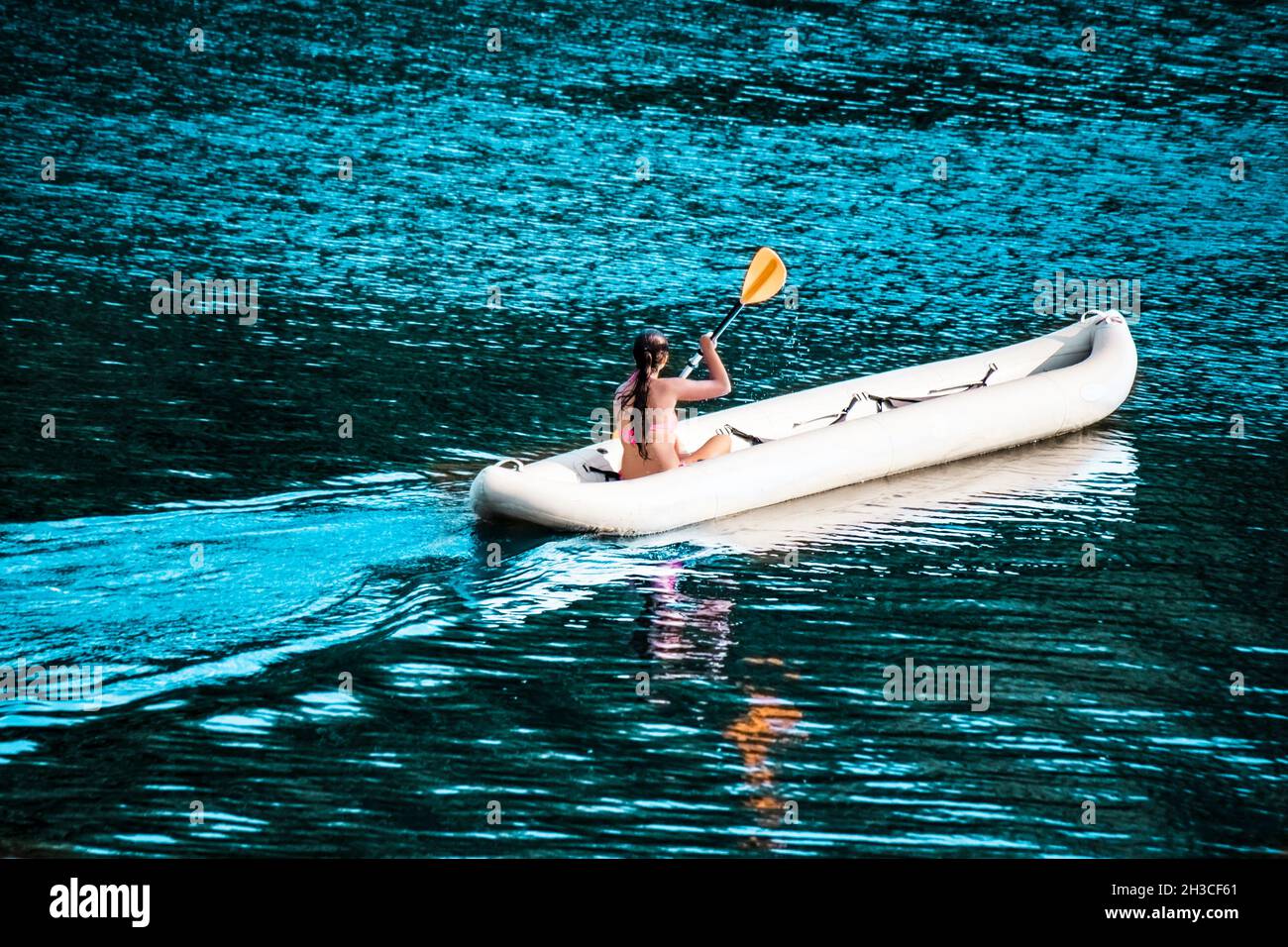 Girl Sitting In Rowing Boat High Resolution Stock Photography and ...