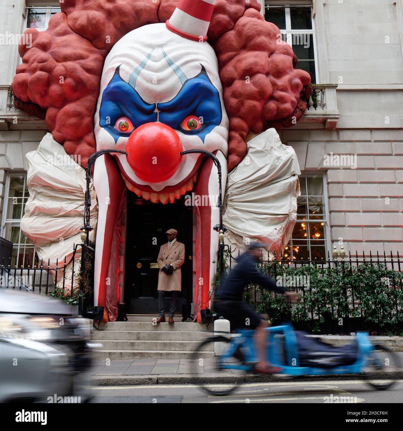 A doorman stands at the entrance to Annabels private Club in Berkeley ...
