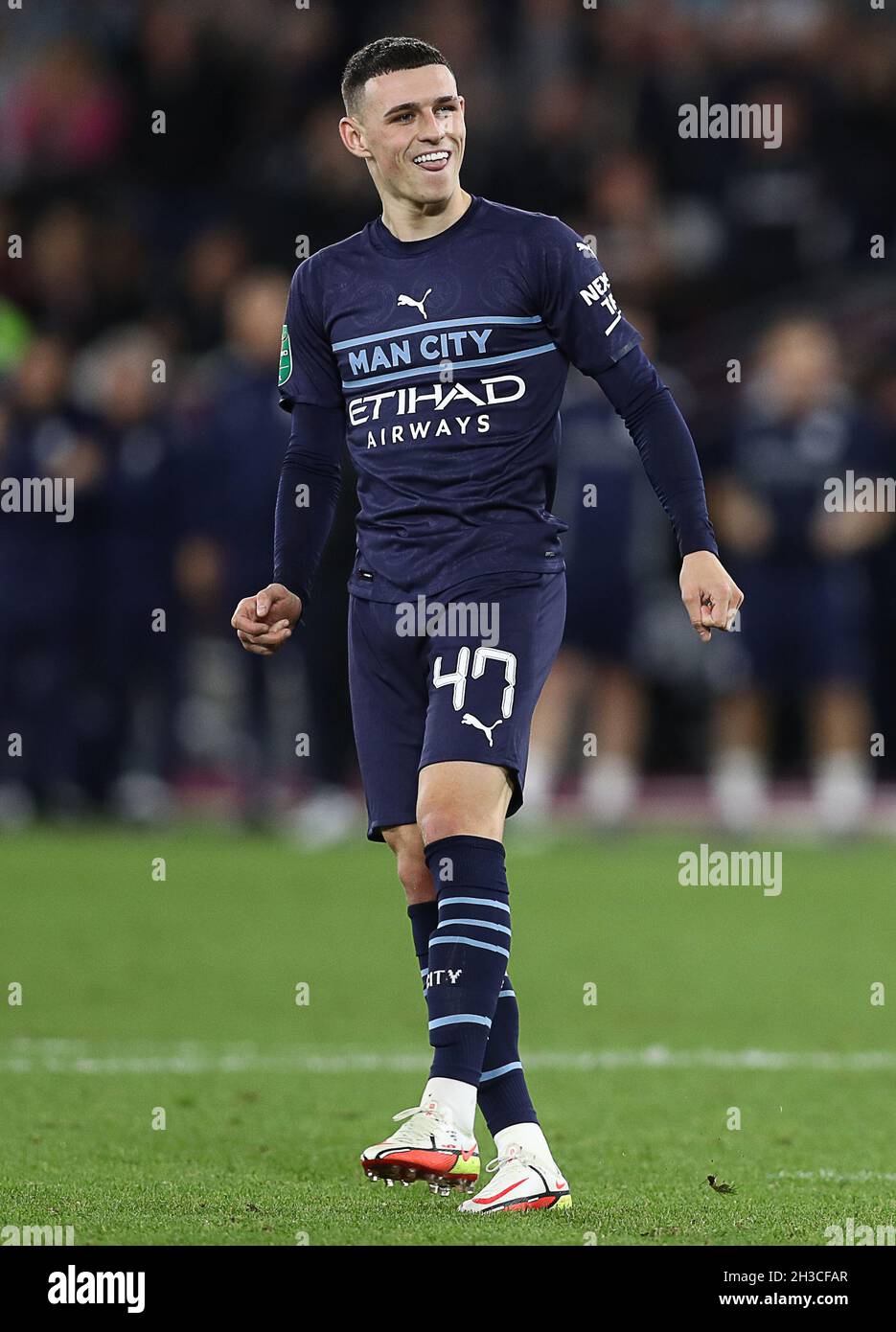 London, England, 27th October 2021. Phil Foden of Manchester City ...